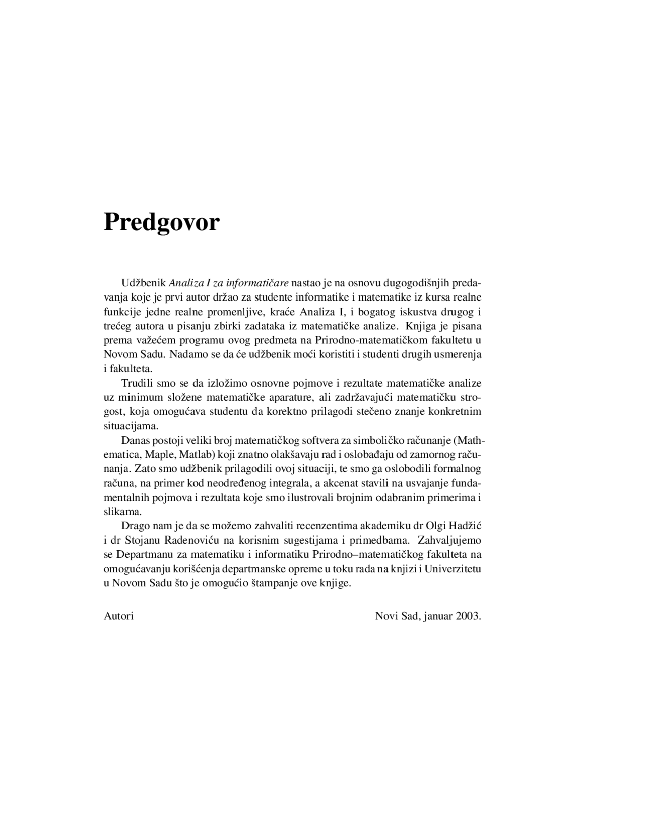 Analiza 1 za informaticare | Rezime' predlog Matematika - Docsity