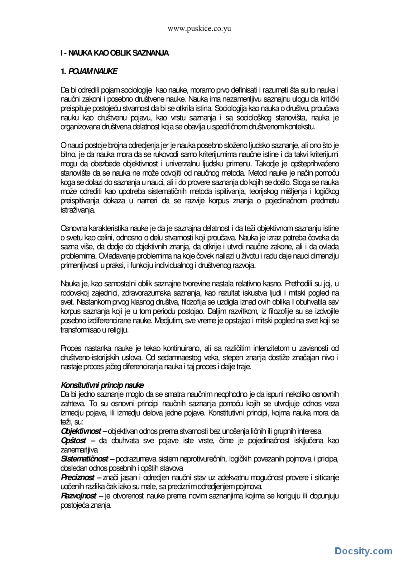 NAUKA-Skripta-Sociologija1-Fakultet organizacionih nauka | Rezime' predlog Opšta sociologija ...