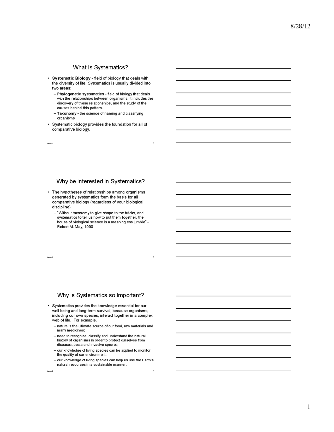 What Is Systematics Lecture Slides Bsc 373 Docsity