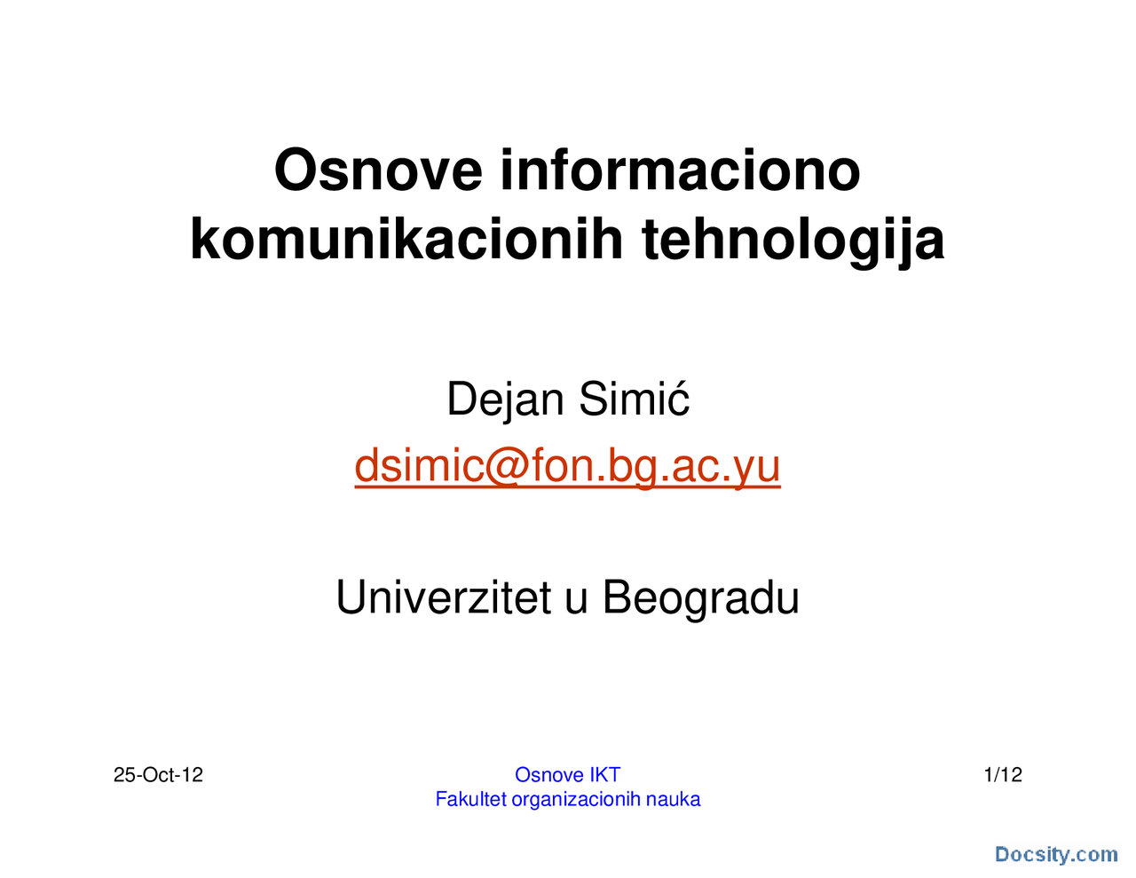 PRIMERI-Slajdovi-Osnove informaciono komunikacionih tehnologija ...