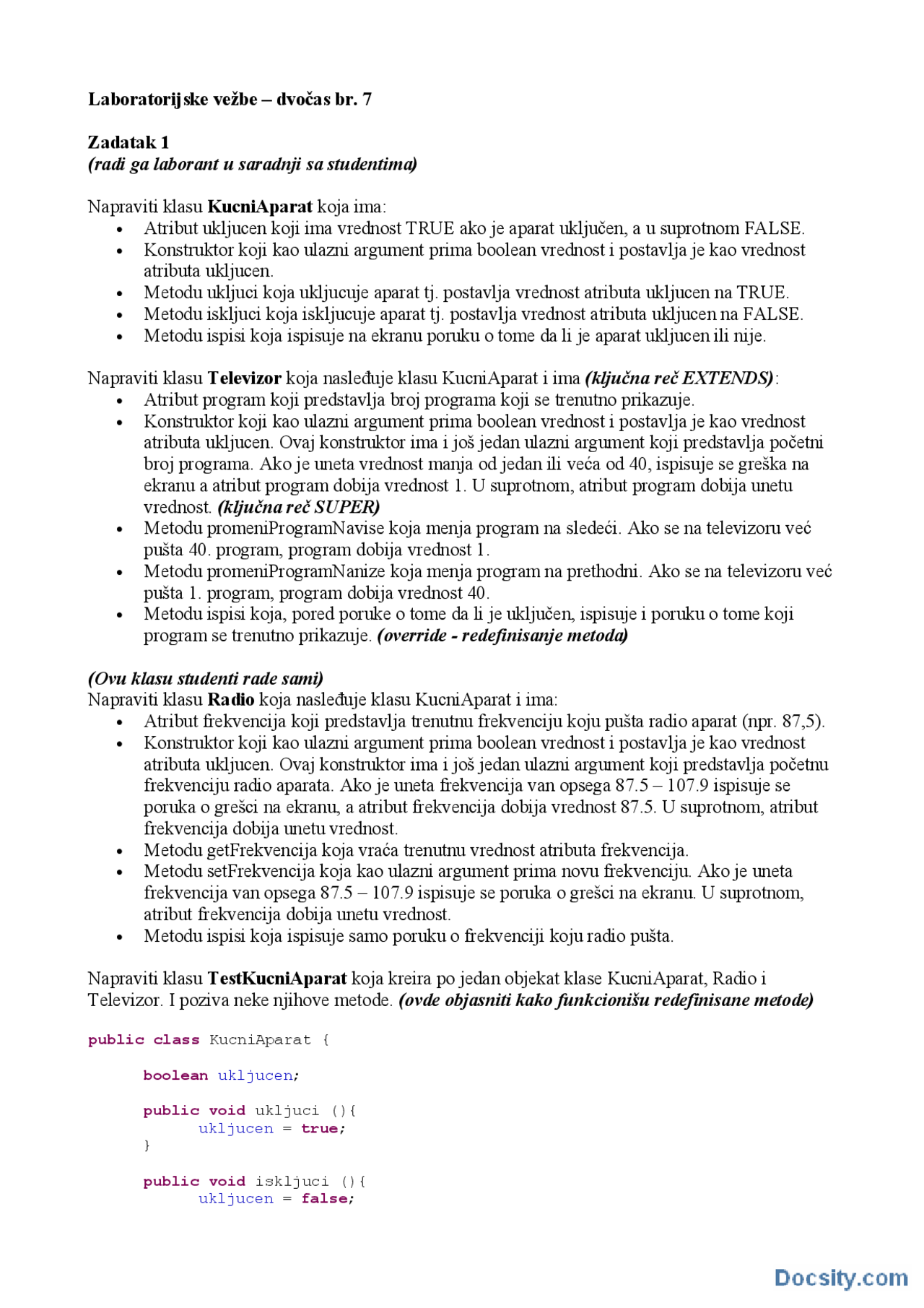 Laboratorijske Vezbe I Zadaci Vezbe Principi Programiranja Informacioni