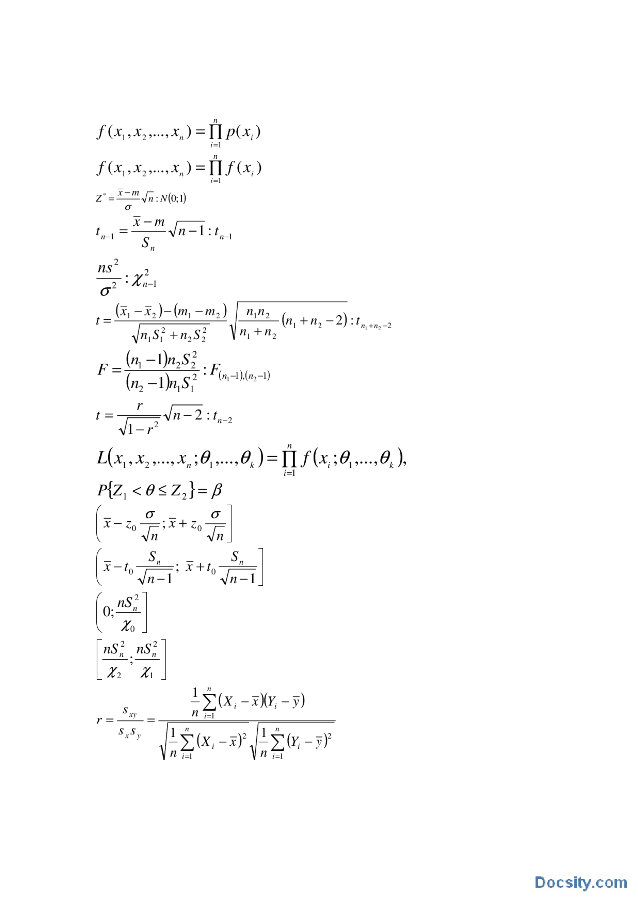 Formule-Ispit-Statistika-Informacioni sistemi2 | Ispiti' predlog ...