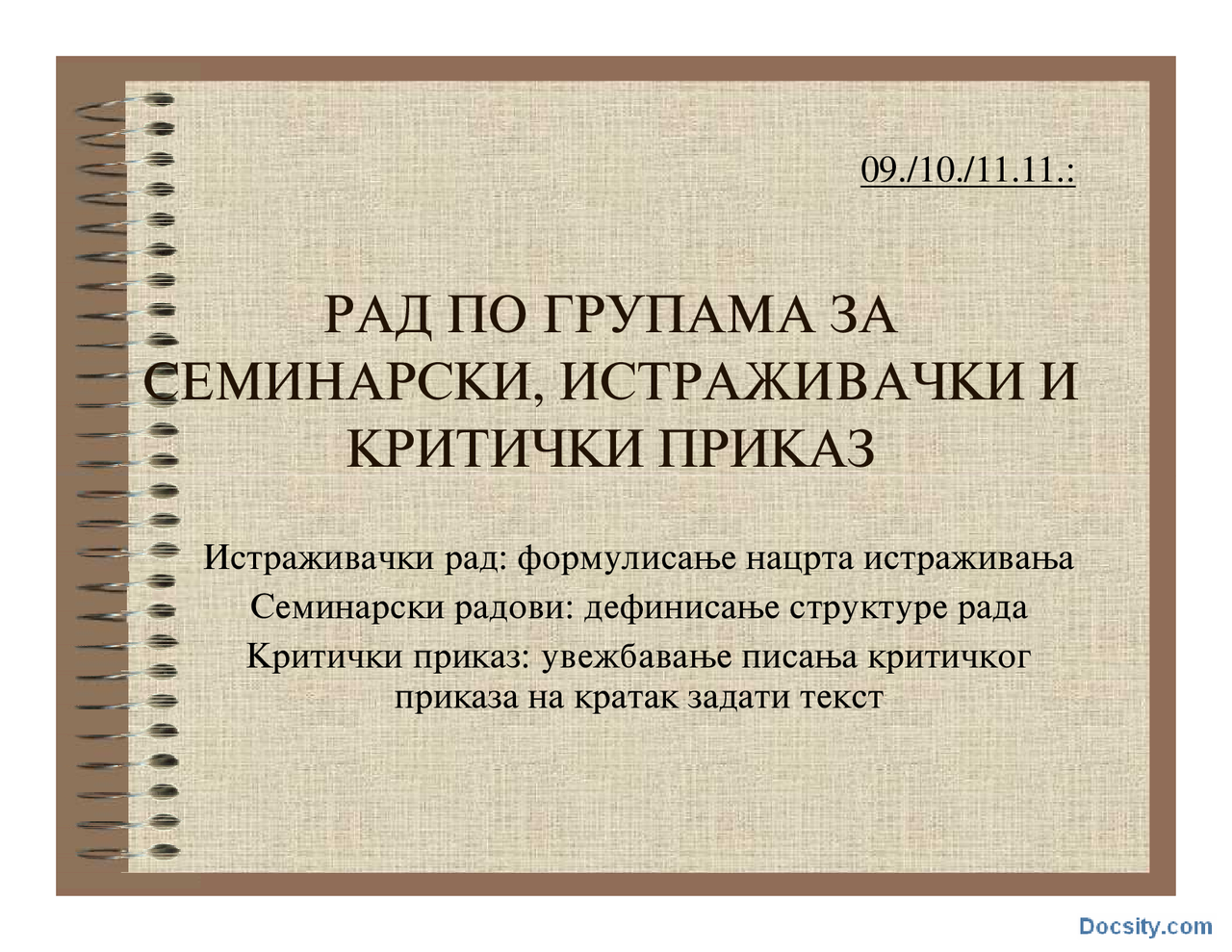 Istrazivacki i kriticki prikaz-Slajdovi-Psihologija-Fakultet organizacionih nauka | Slajdovi ...