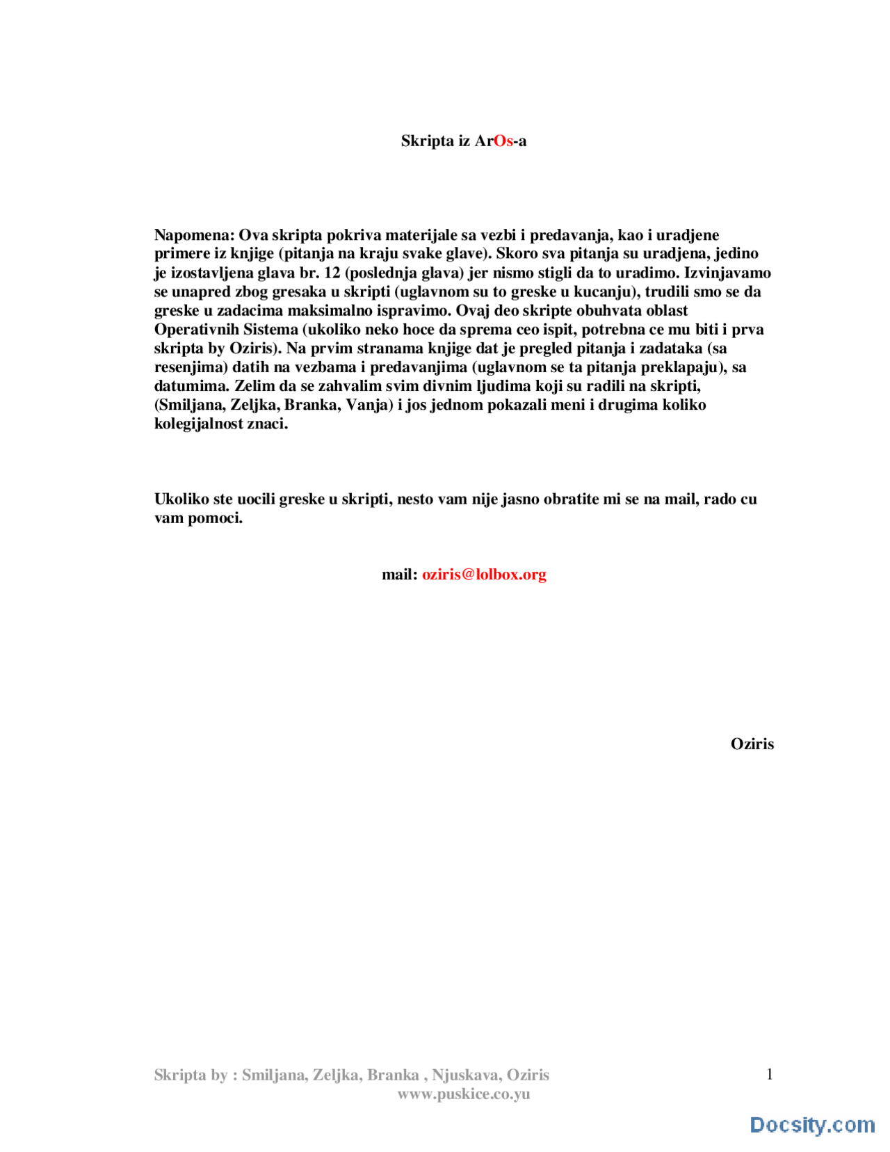 Uvod u Arhitekturu racunara i operativni sistem-Skripta-Arhitektura ...