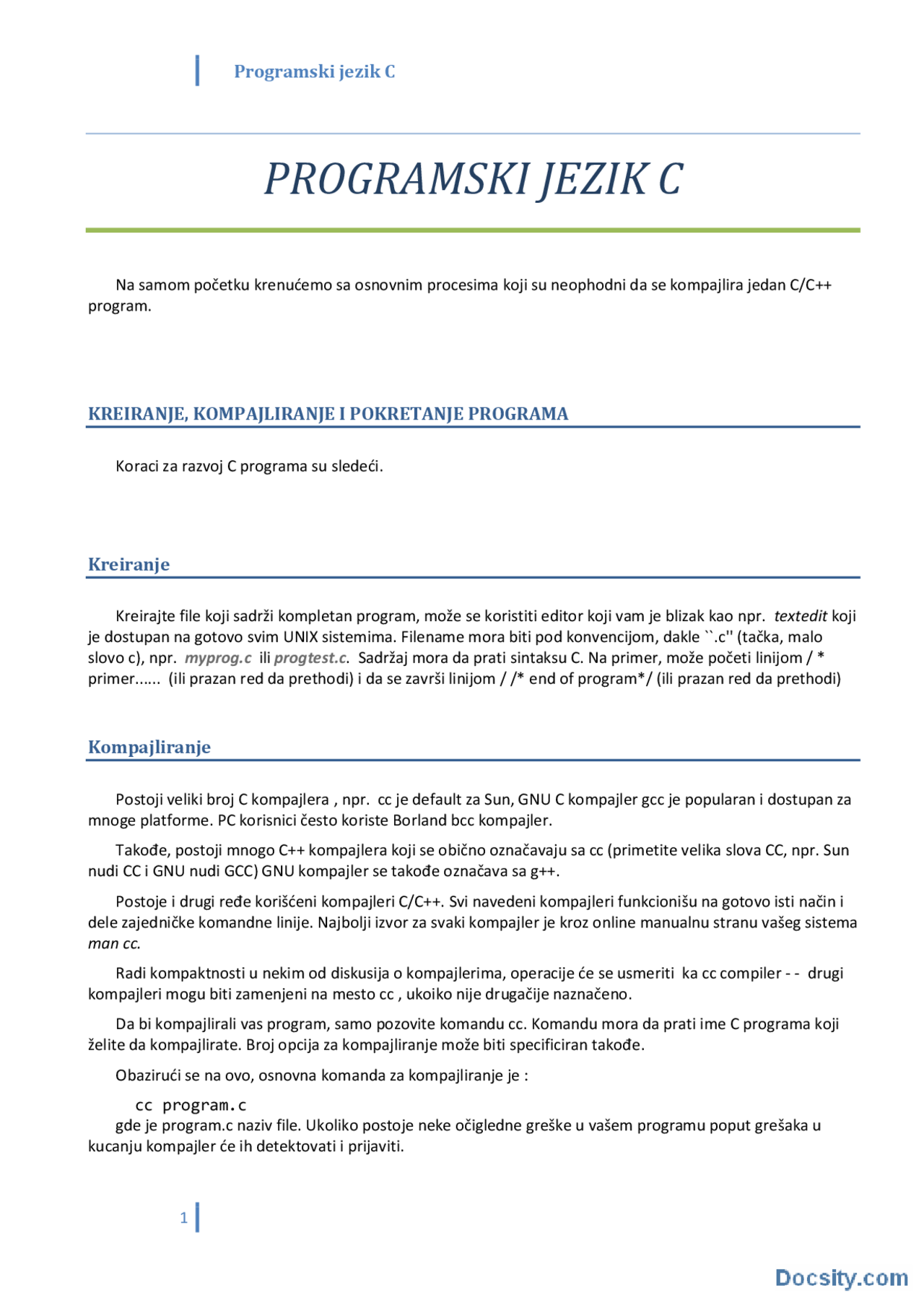 C jezik-Skripta-Arhitektura racunara i operativni sistem-Informacioni sistemi2 | Rezime' predlog ...