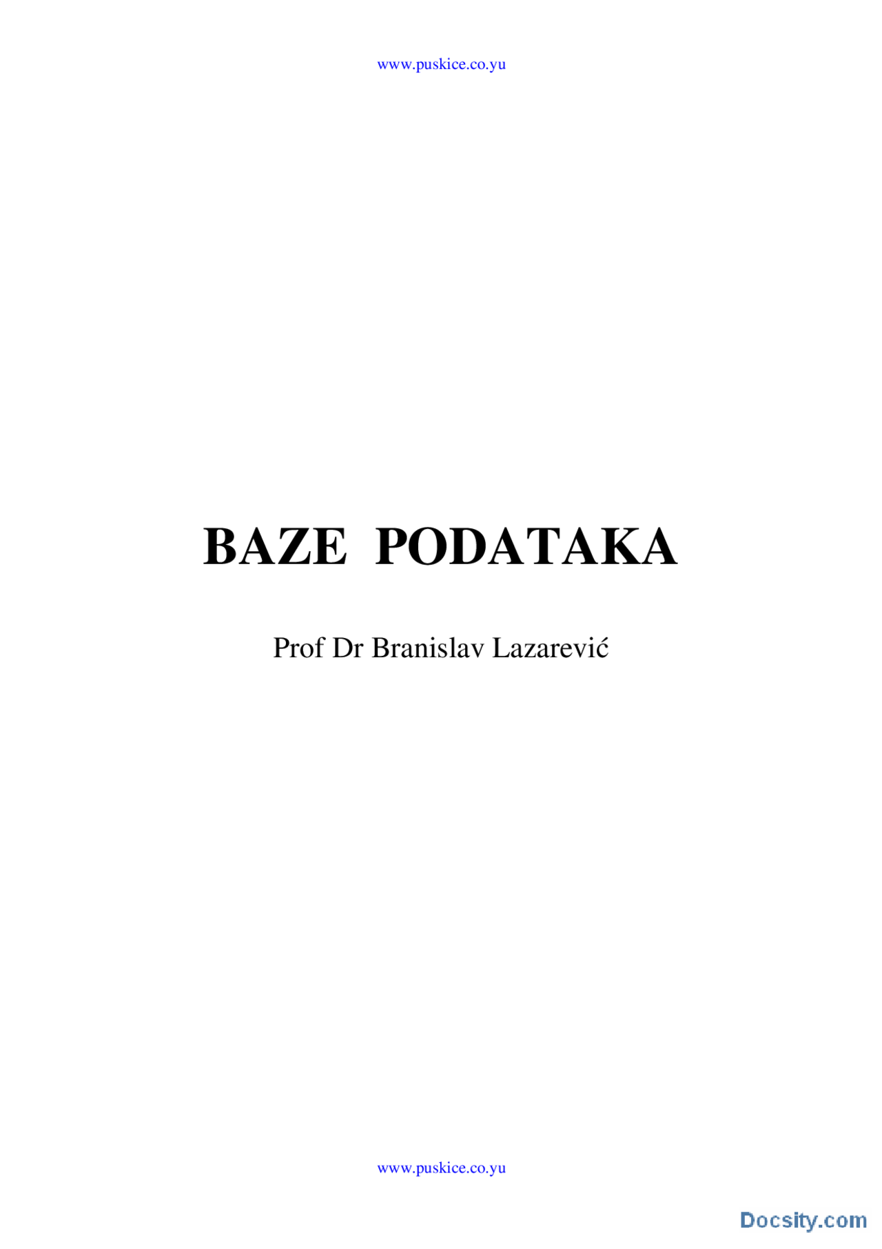 Modeli I Forme Baza Podataka Skripta Baze Podataka Informacioni Sistemi