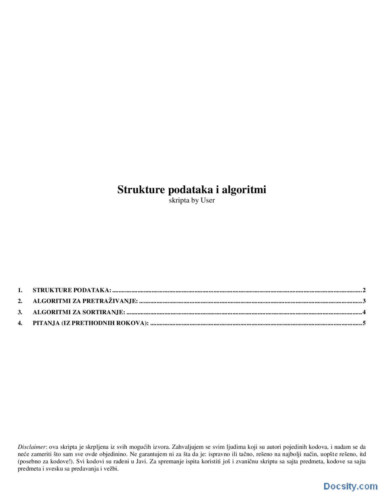 Strukture Podataka I Algoritmi Skripta Strukture Podataka I Algoritmi