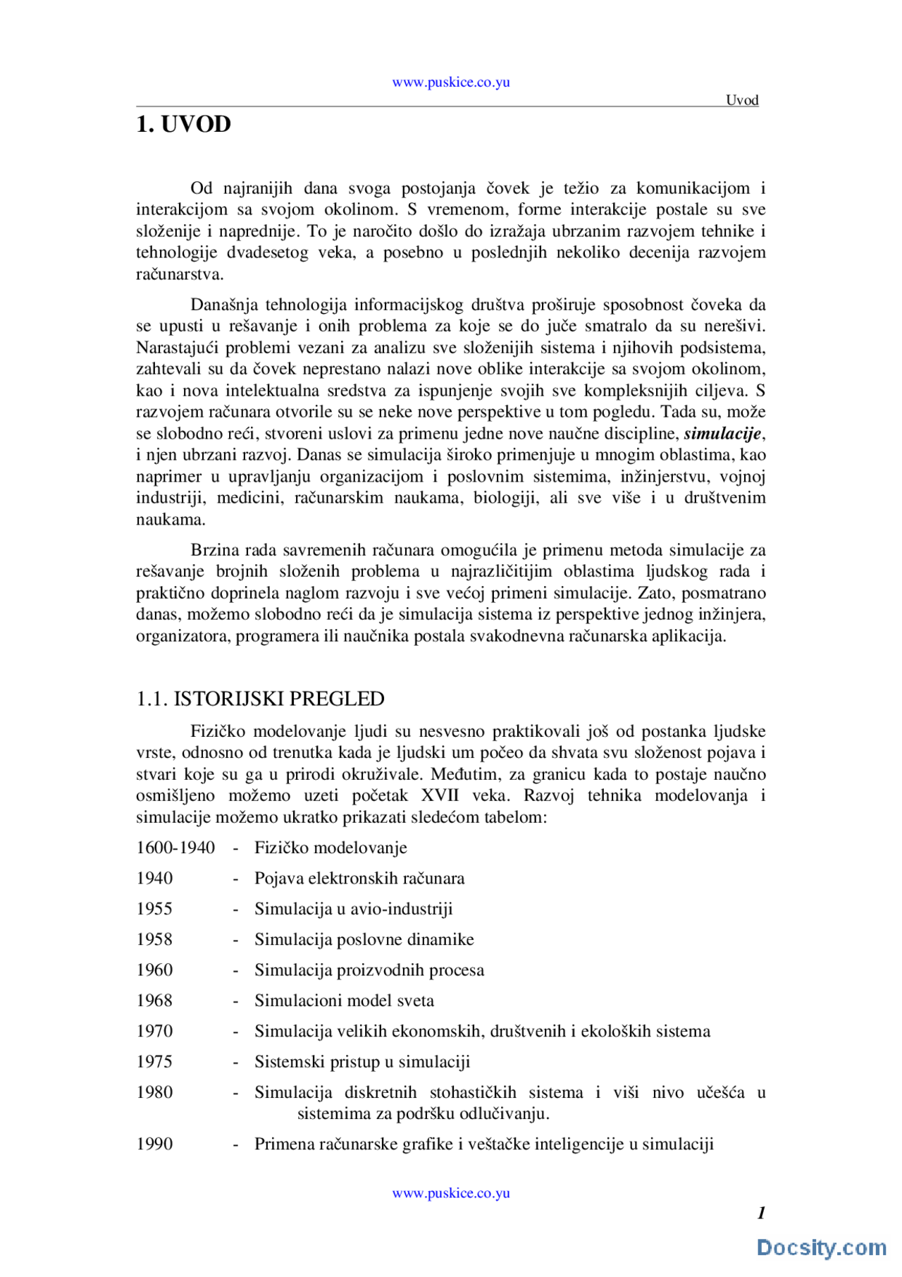 Definicija Pojma Simulacija Skripta Simulacija I Simulacioni Sistemi