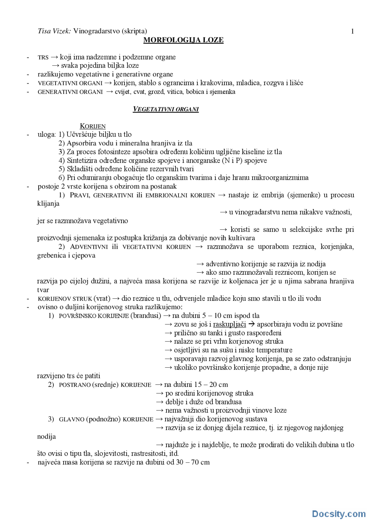 Vinogradarstvo Skripta Agronomija Rezime Predlog Agronomija