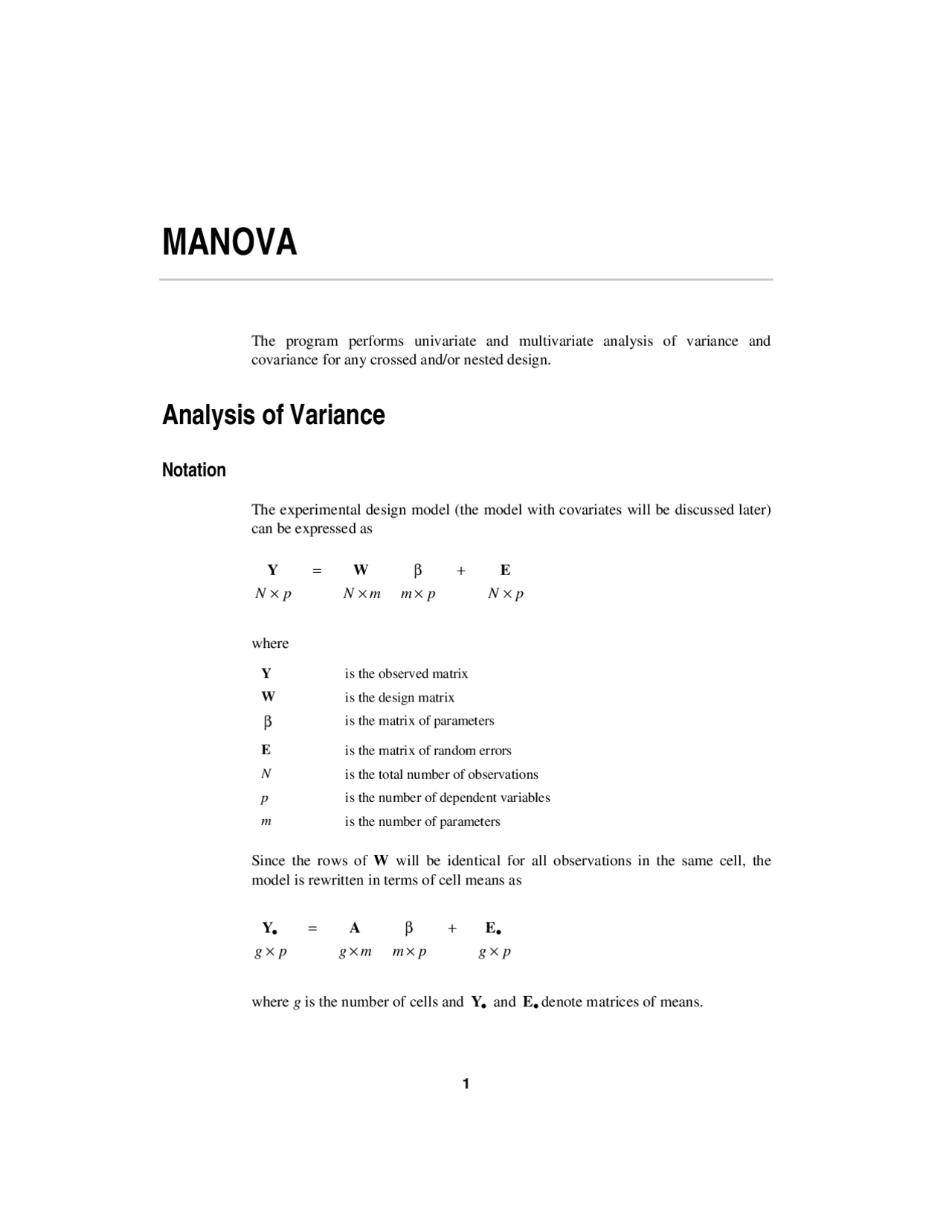 Manova - Mathematics and Statistics - Study Notes | Study notes ...