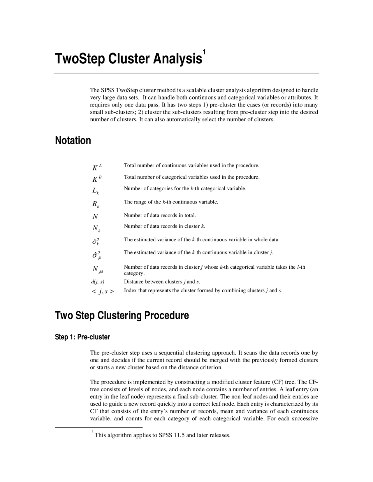 Two Step Cluster Analysis - Mathematics and Statistics - Study Notes ...