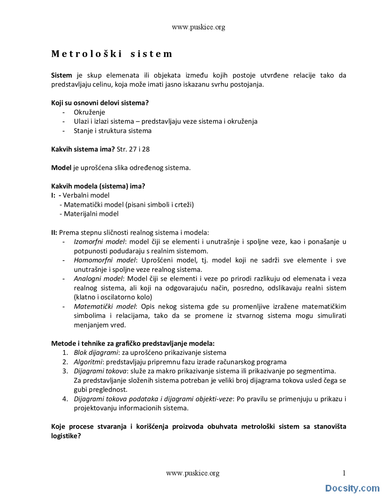 Sistem-Skripta-Metroloski sistem-Upravljanej kvalitetom 3 | Rezime ...