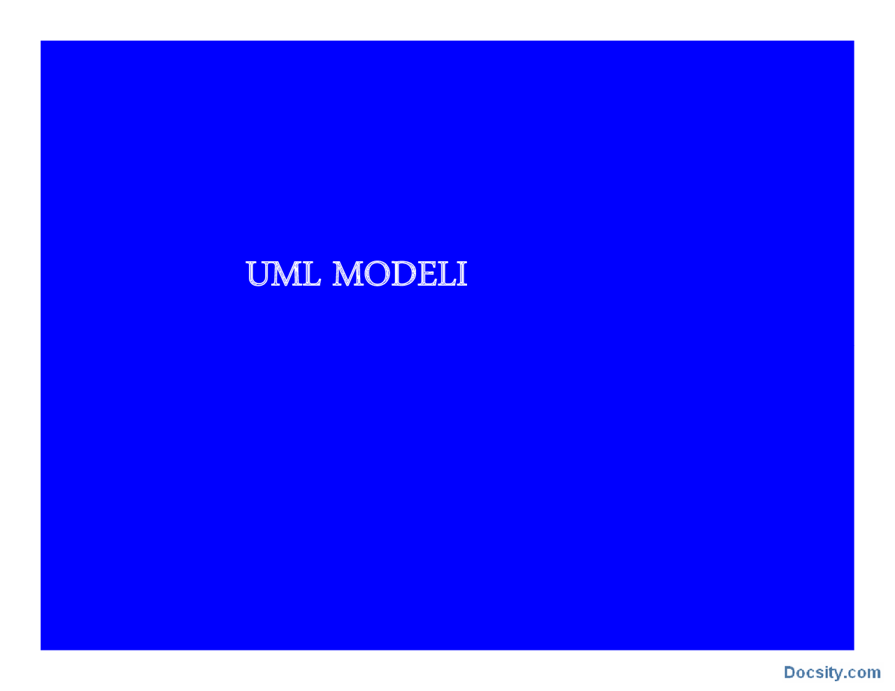 Ulm Modeli Slajdovi Projektovanje Informacionih Sistema Informacioni