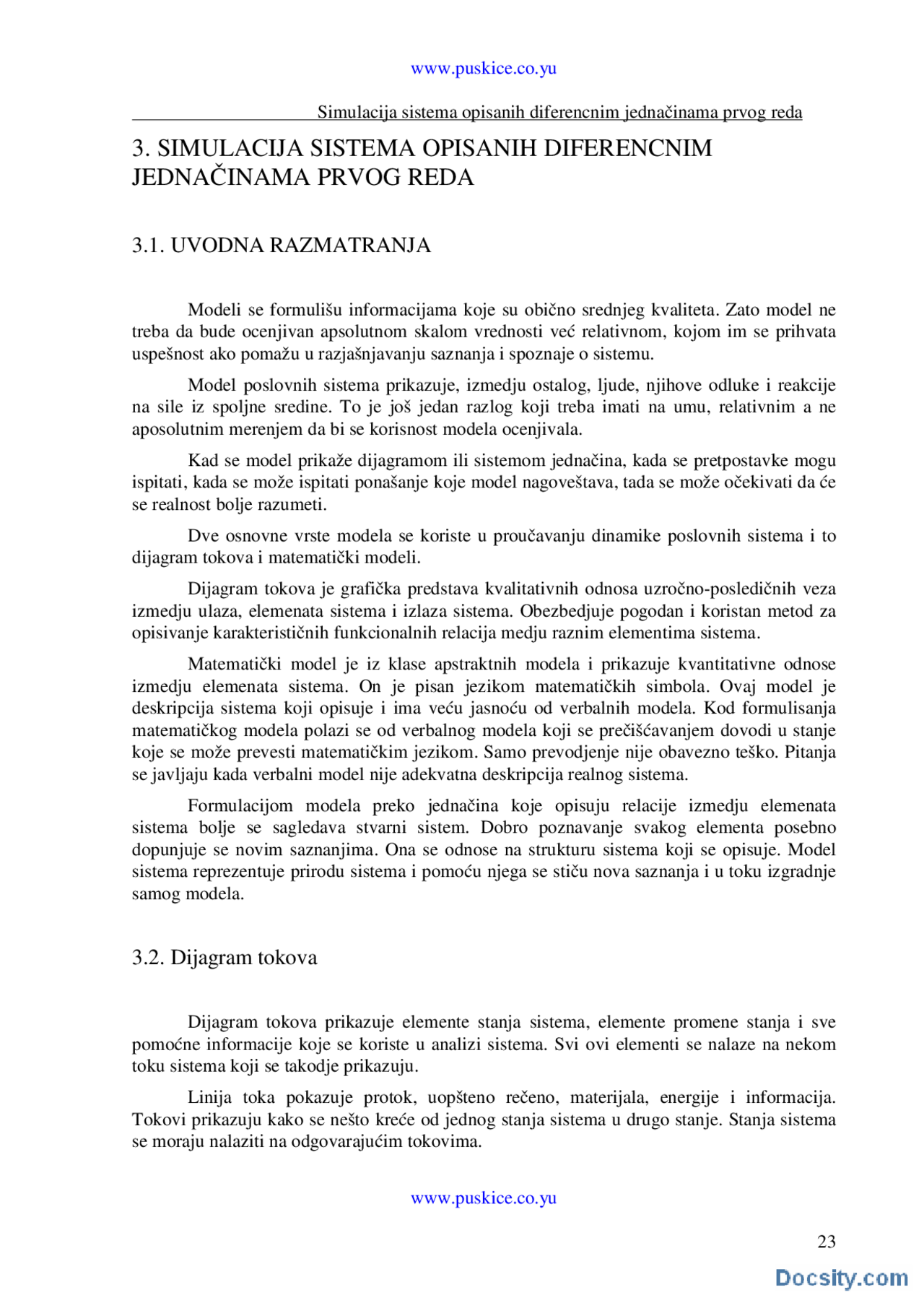 Uputstvo Za Rad Sa Programskim Paketom Sds Skripta Simulacija I
