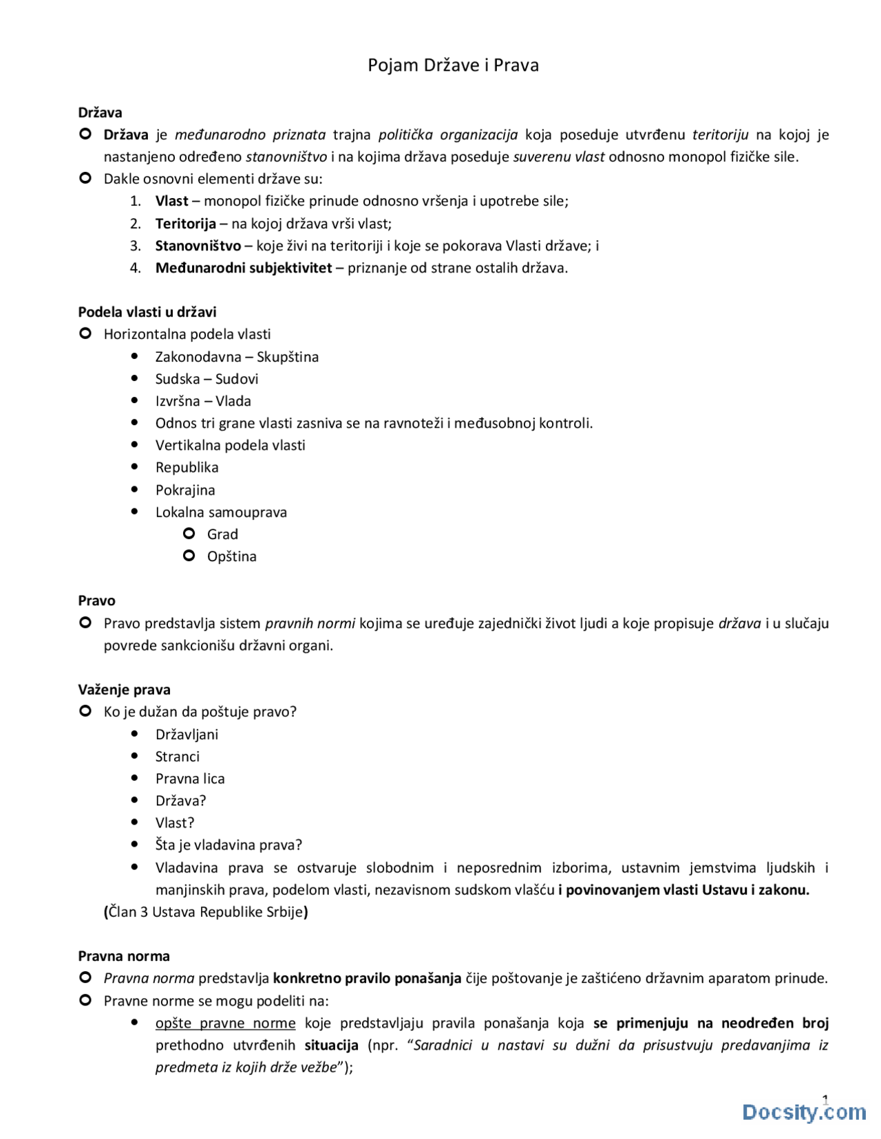 Pojam drzave i prava-Skripta-Pravne osnove informacionih sistema-Informacioni sistemii ...