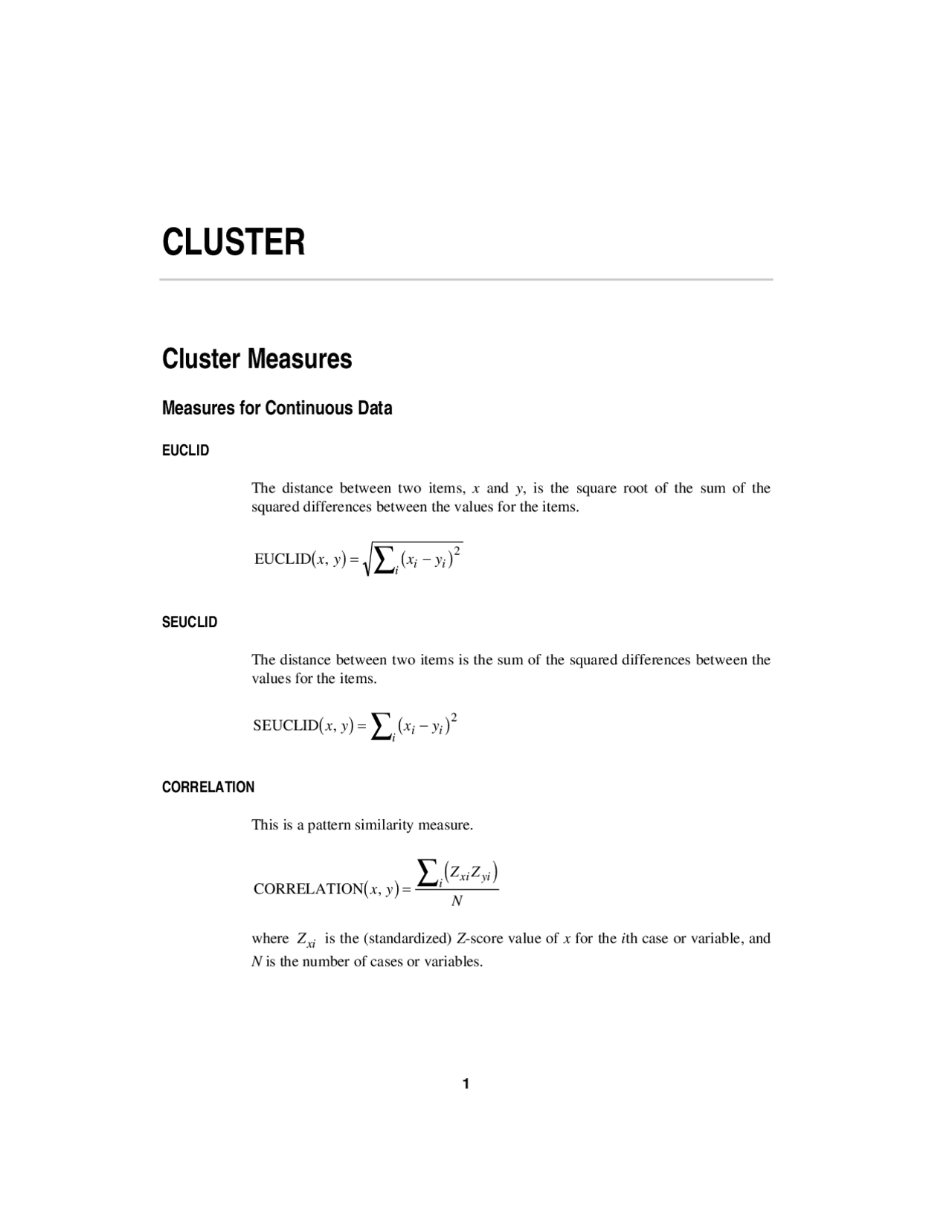Cluster - Mathematics and Statistics - Study Notes - Docsity