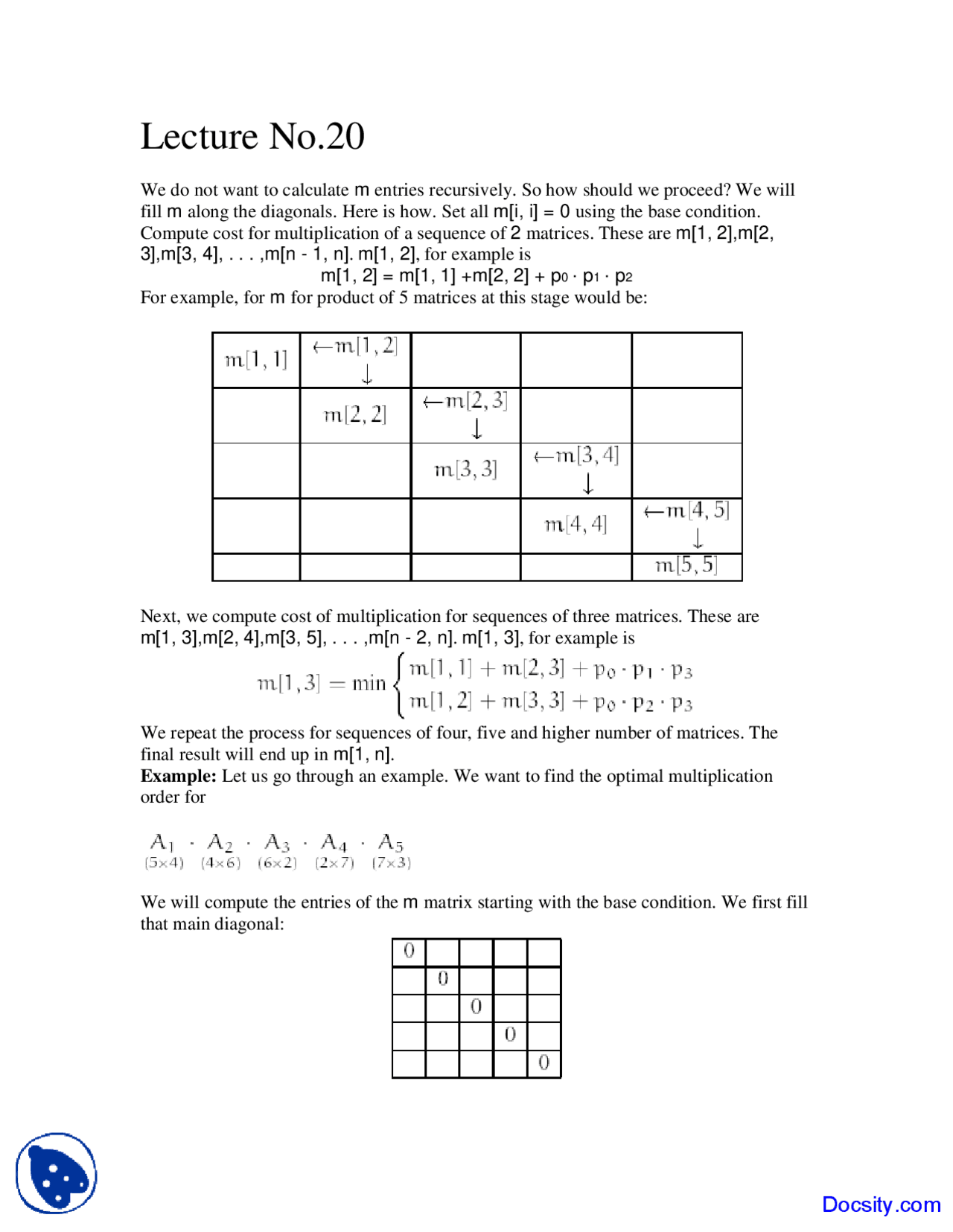 Multiplication of Sequence of Matrices - Design and Analysis - Study ...