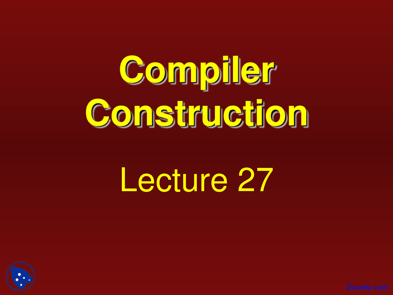 Lr Table Construction Compiler Construction Lecture Slides Docsity