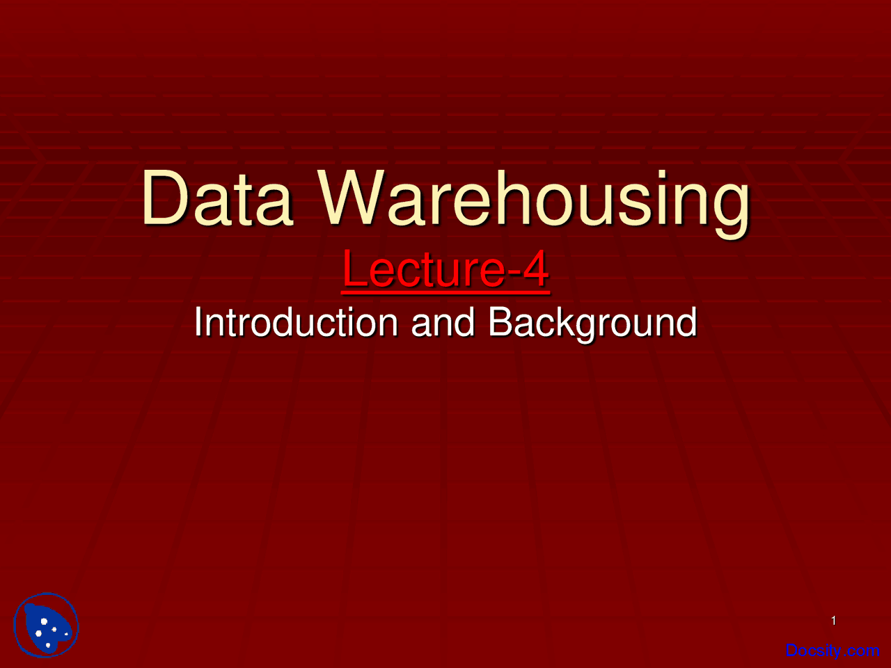 Data Warehouse On Line Transaction Processing Data Warehousing Lecture Slides Docsity