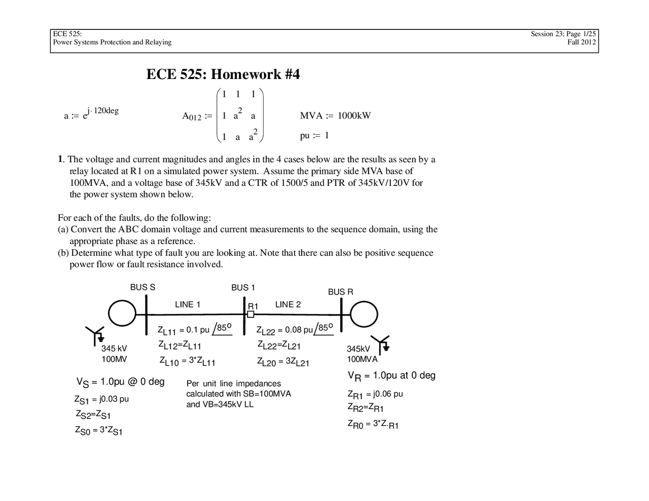 3 Problems with Solution of Power System Protection and Relaying | ECE ...