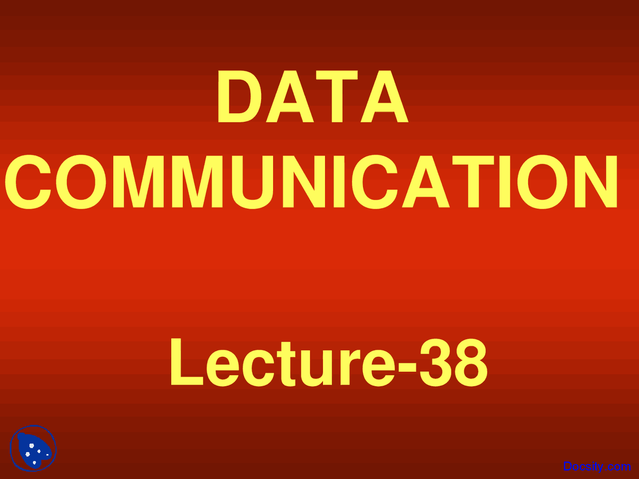 Flow and Error Control - Data Communication - Lecture Slides | Slides Data Communication Systems ...