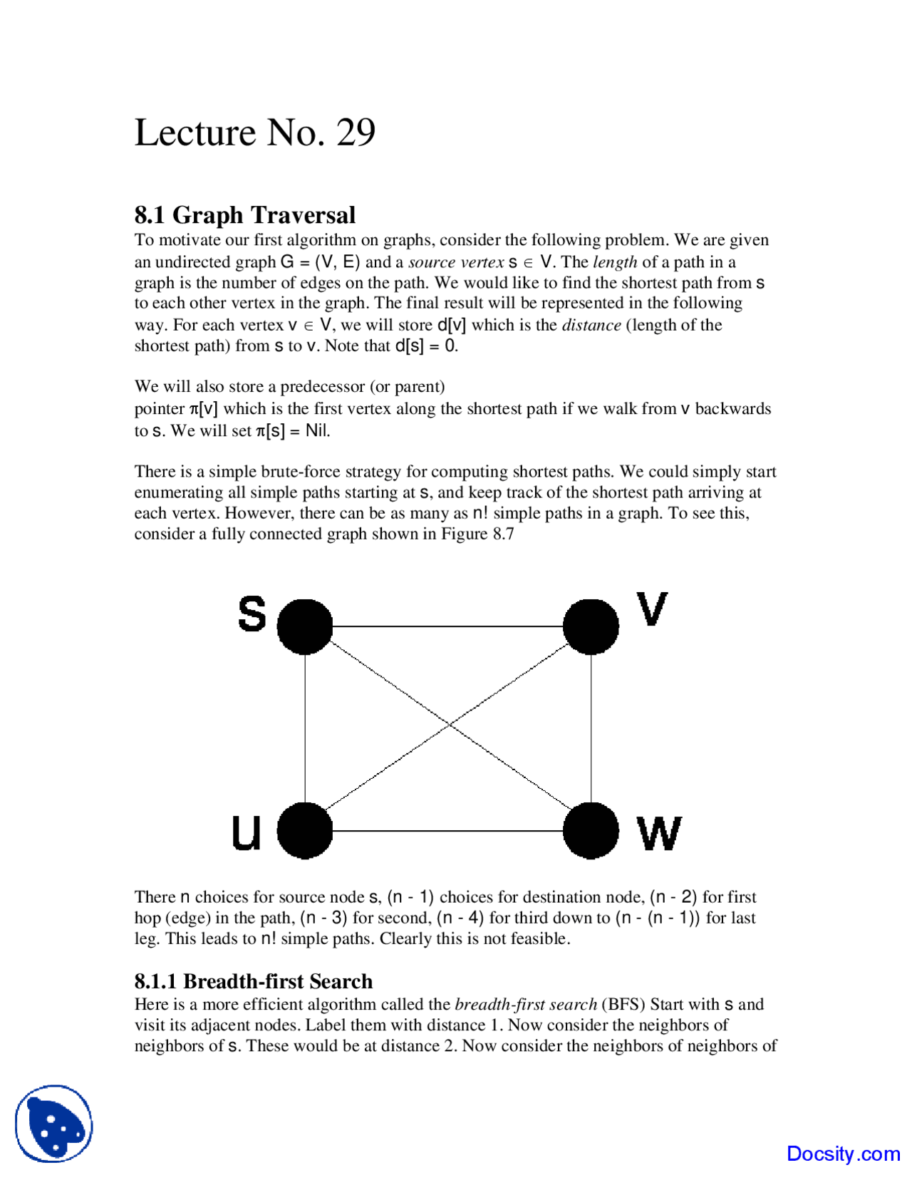 Graph Traversal, Breadth First Search - Design and Analysis - Study ...