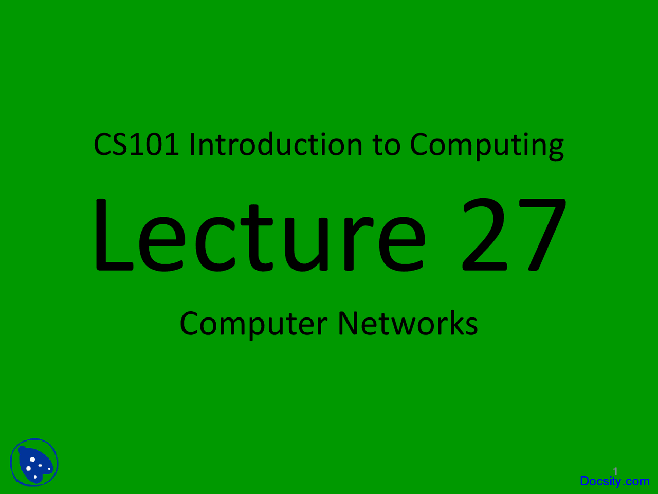 Computer Networks Introduction To Computing Lecture Slides Docsity 8099