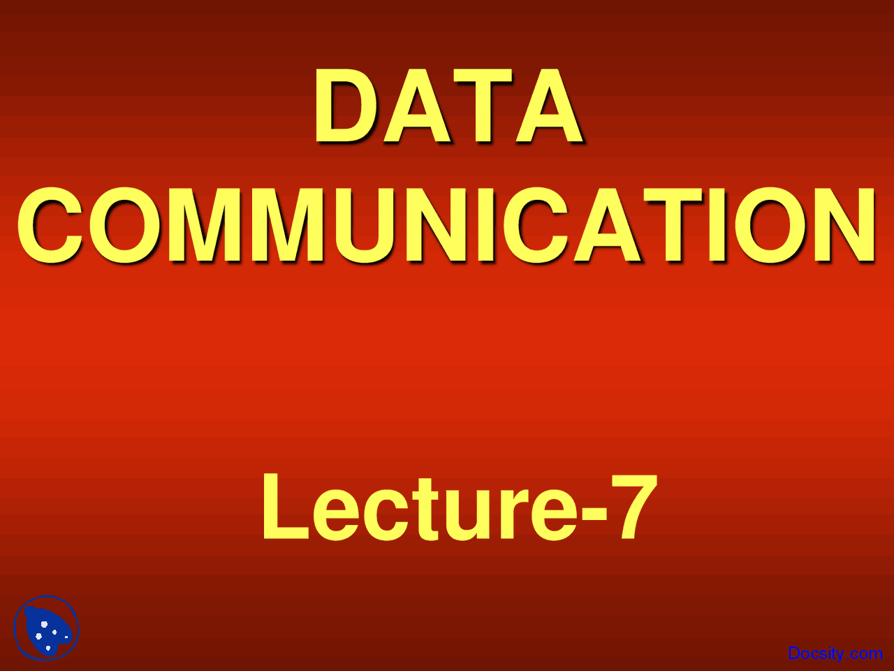 The Osi Model Data Communication Lecture Slides Docsity