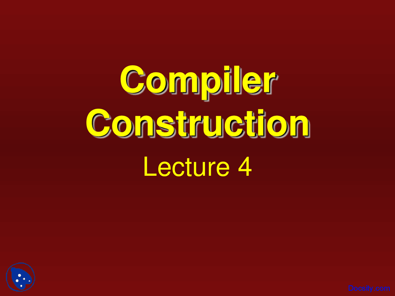 Three Pass Compiler Optimizer Compiler Construction Lecture Slides