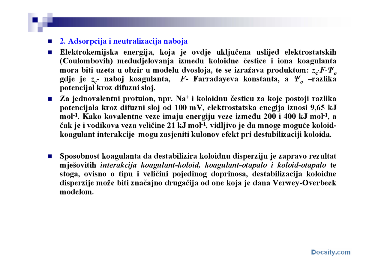 Fizikalno hemijski procesi obradbe voda-Slajdovi-Hemija-Tehnoloskohemijski fakultet (2 ...