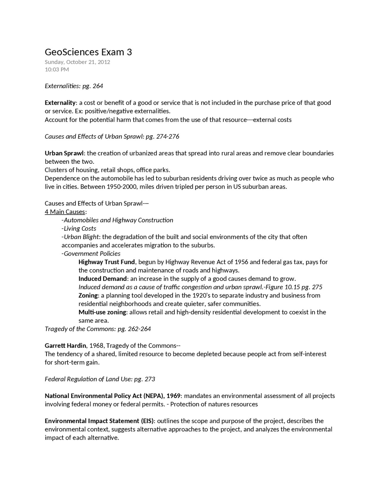 Exam 3 Study Guide - Resources Geology | GEOS 1024 - Docsity