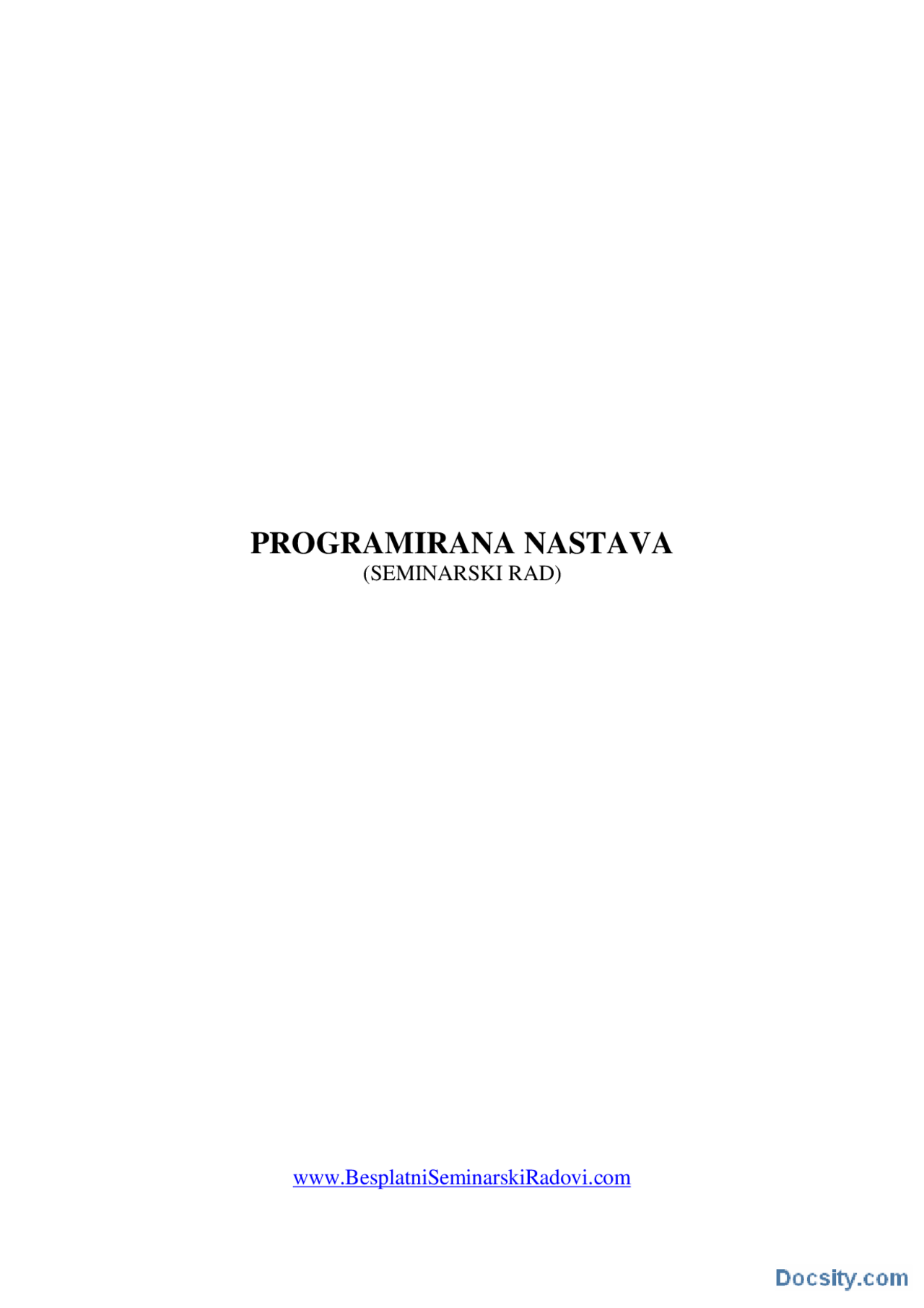 Programirana nastava-Seminarski rad-Pedagogija | Maturalni radovi' predlog Konstruktivistička ...