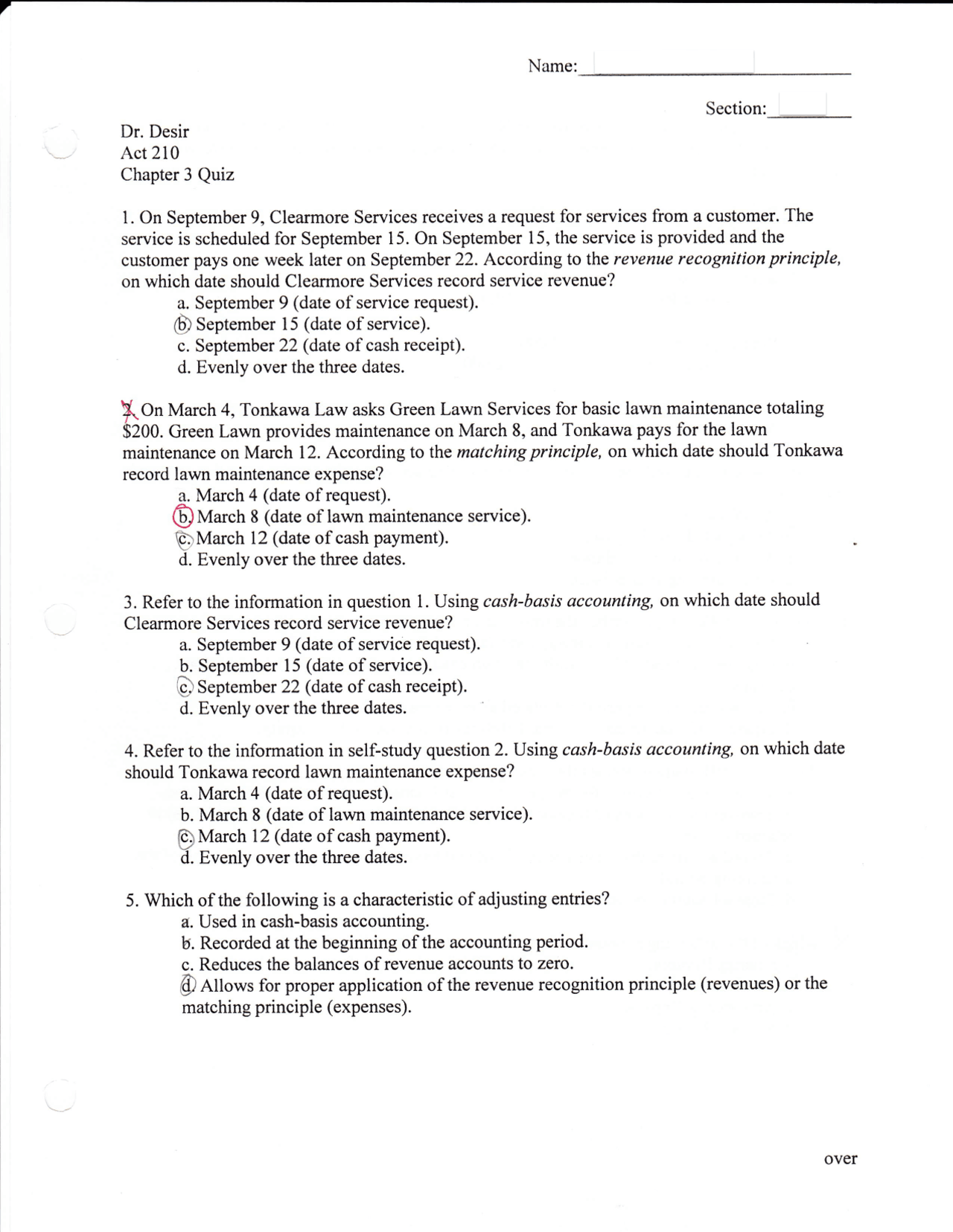 Quiz 3 With Answer Key Introduction To Financial Accounting Act 210