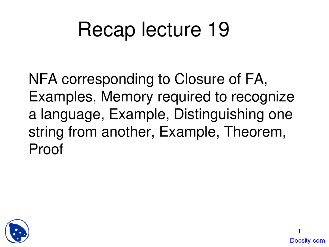 Finite Automaton With Output Theory Of Automata Lecture Slides