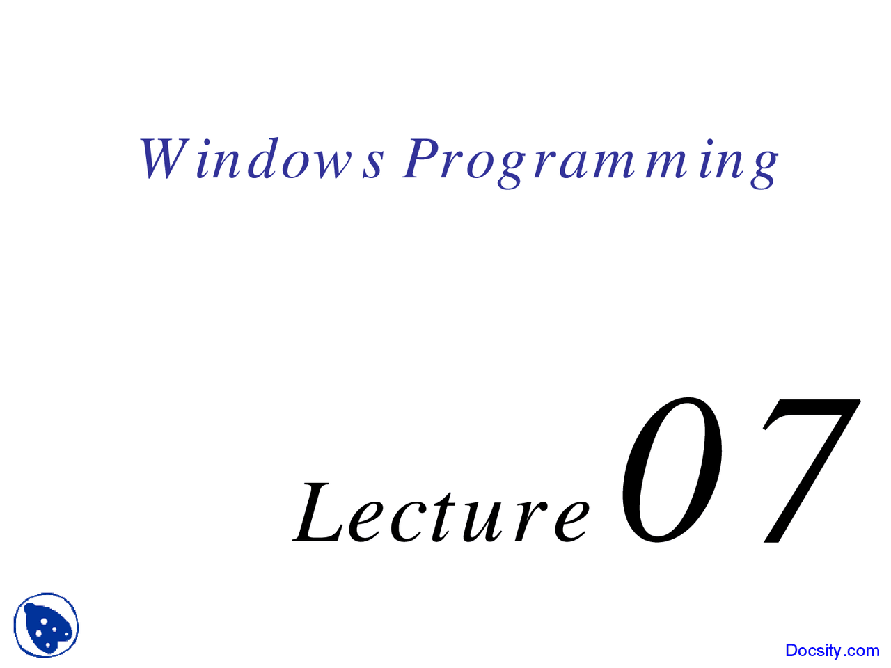 Calling Convention - Window Programming - Lecture Slides - Docsity