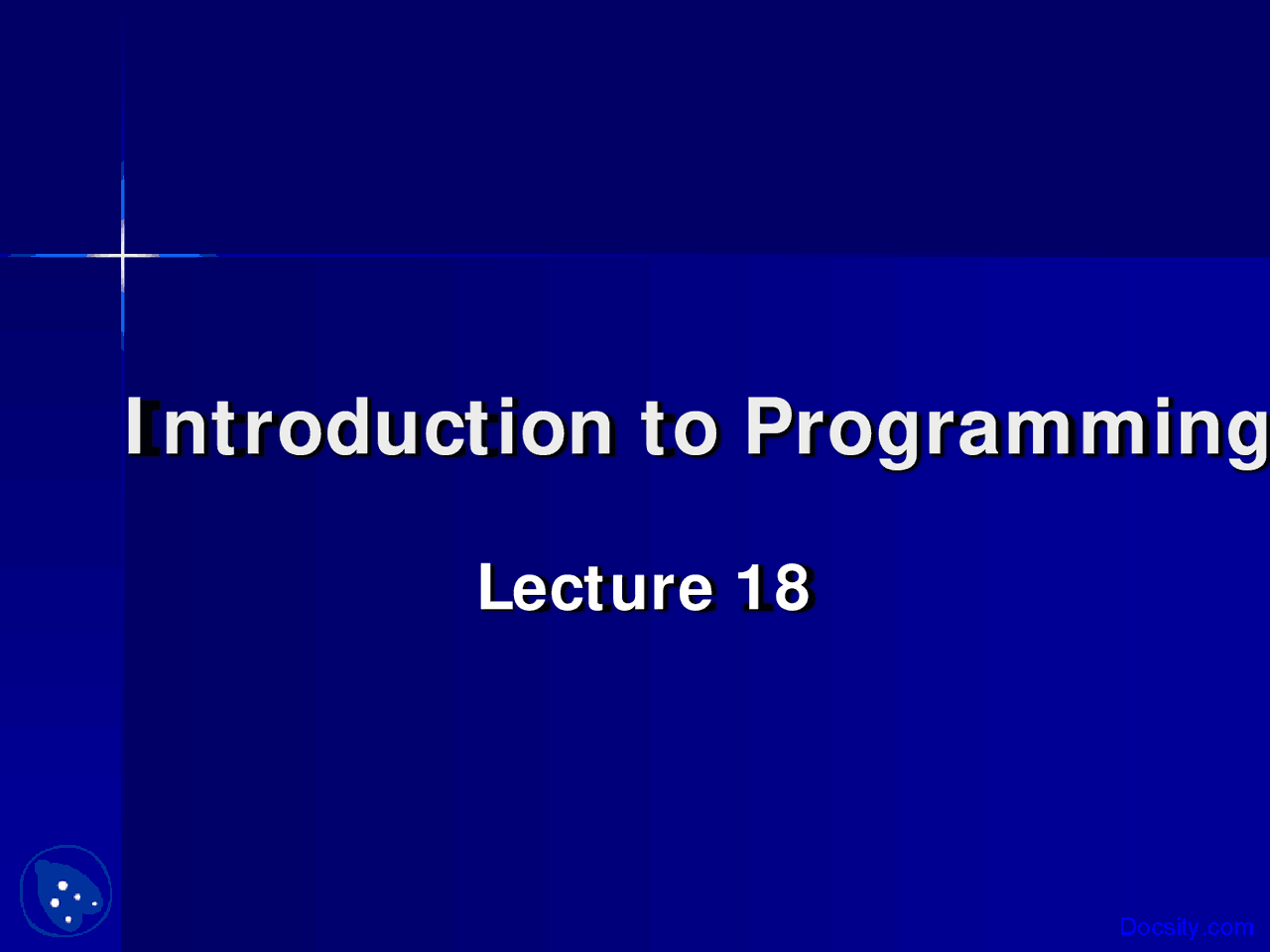 File Types Of File Introduction To Programming Lecture Slides Docsity