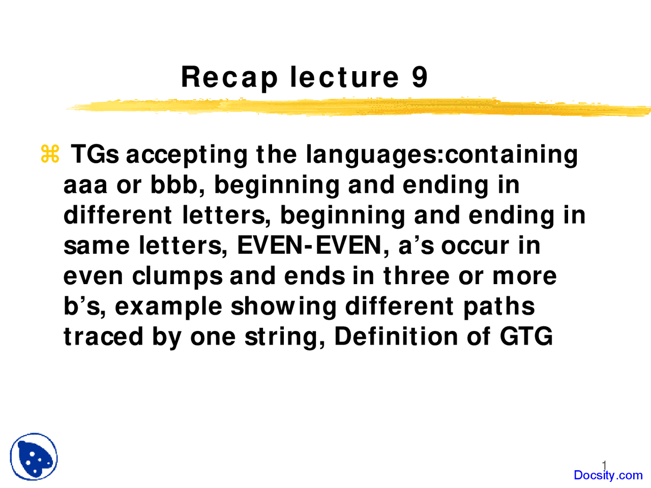 Nondeterminism Theory Of Automata Lecture Slides Slides Theory Of
