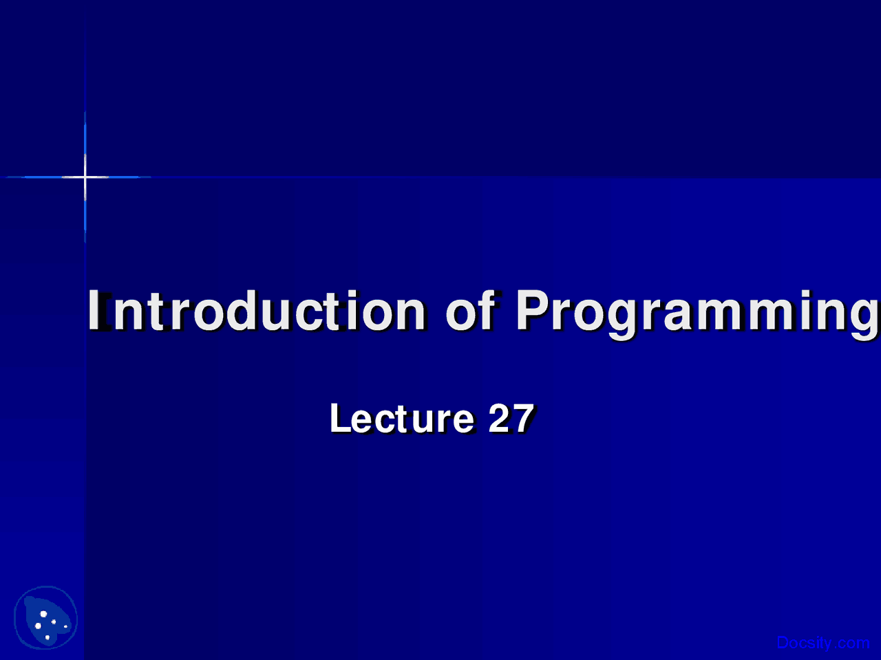Classes And Objects Introduction To Programming Lecture Slides