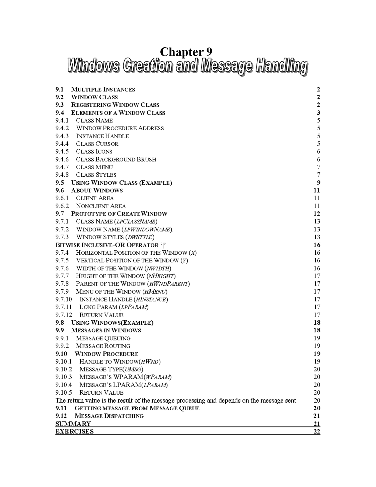 Windows Creation And Message Handling Computer Programming Lecture