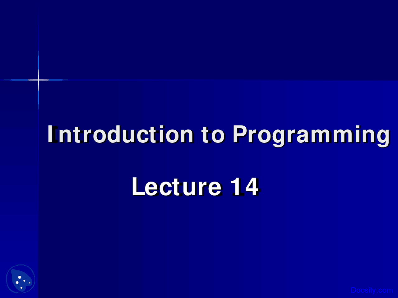 Code Pointers Introduction To Programming Lecture Slides Docsity