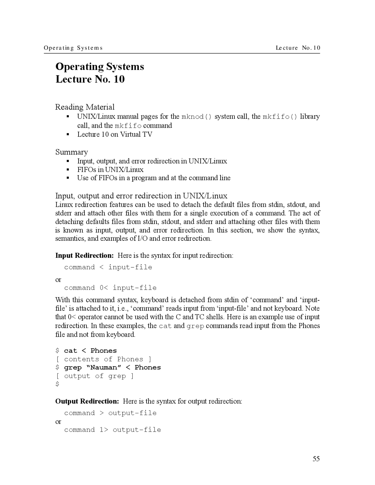 Input, Output, and Error Redirection in UNIX/Linux: Understanding FIFOs ...