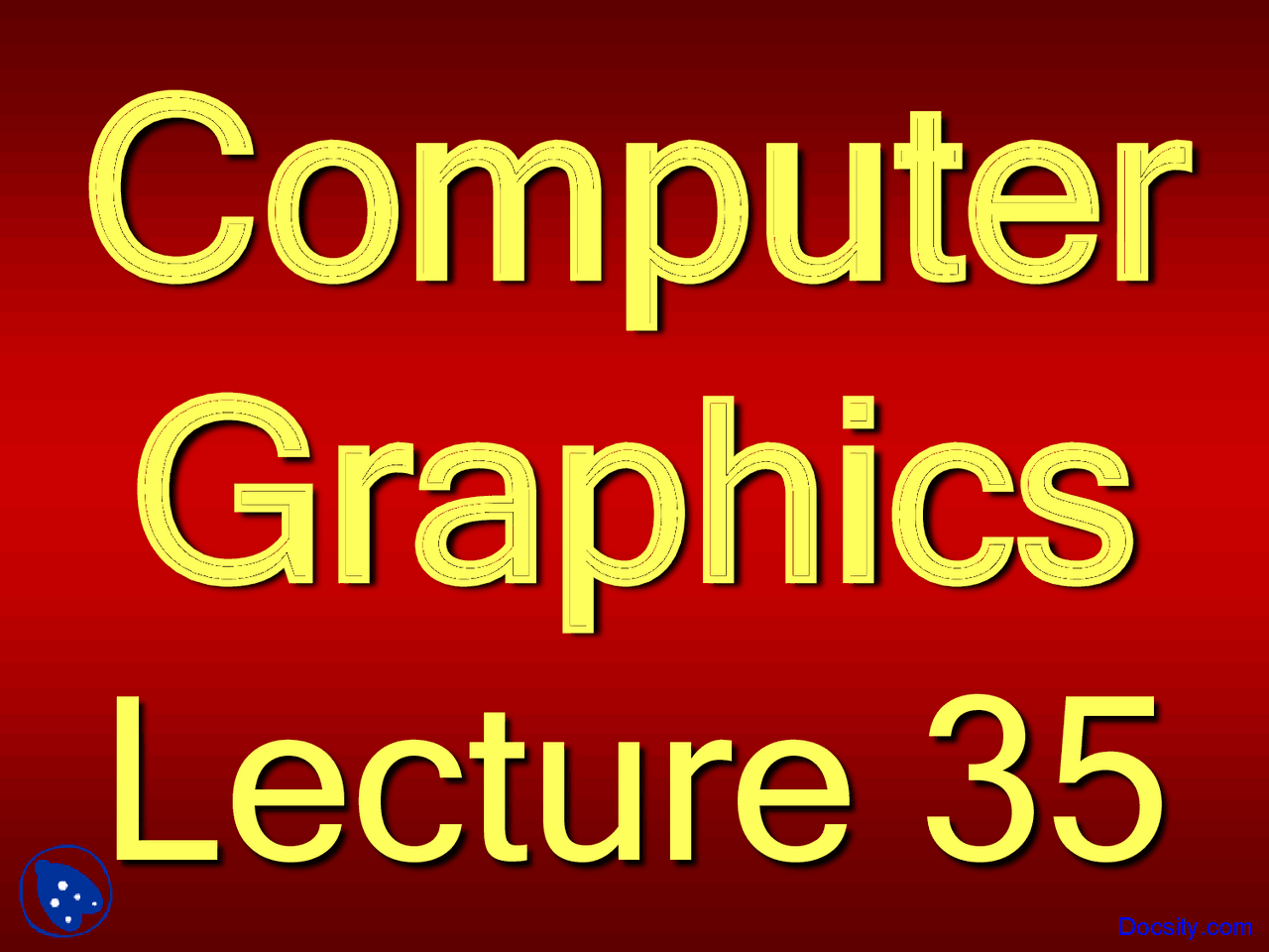 Curves, Plane Curves - Computer Graphics - Lecture Slides - Docsity