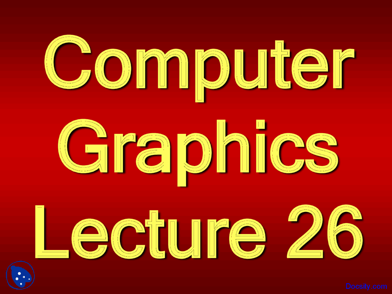 Light Types And Shading Models Computer Graphics Lecture Slides Docsity 5075