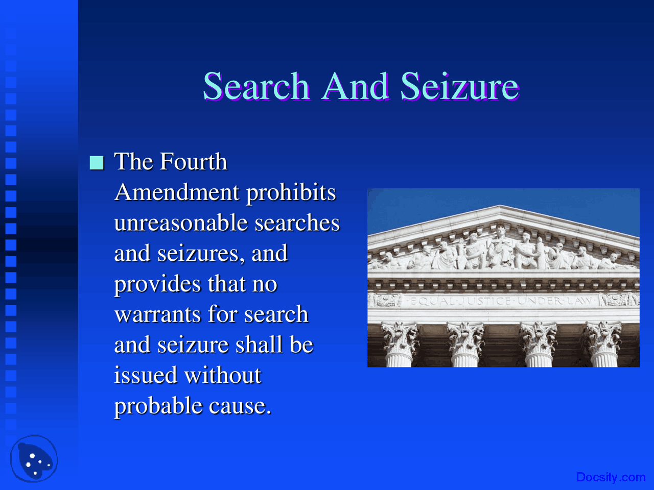 Search And Seizure Criminal Justice System Lecture Slides Docsity