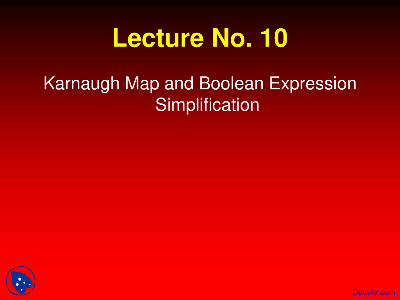 Karnaugh Map Digital Logic Design Lecture Slides Docsity