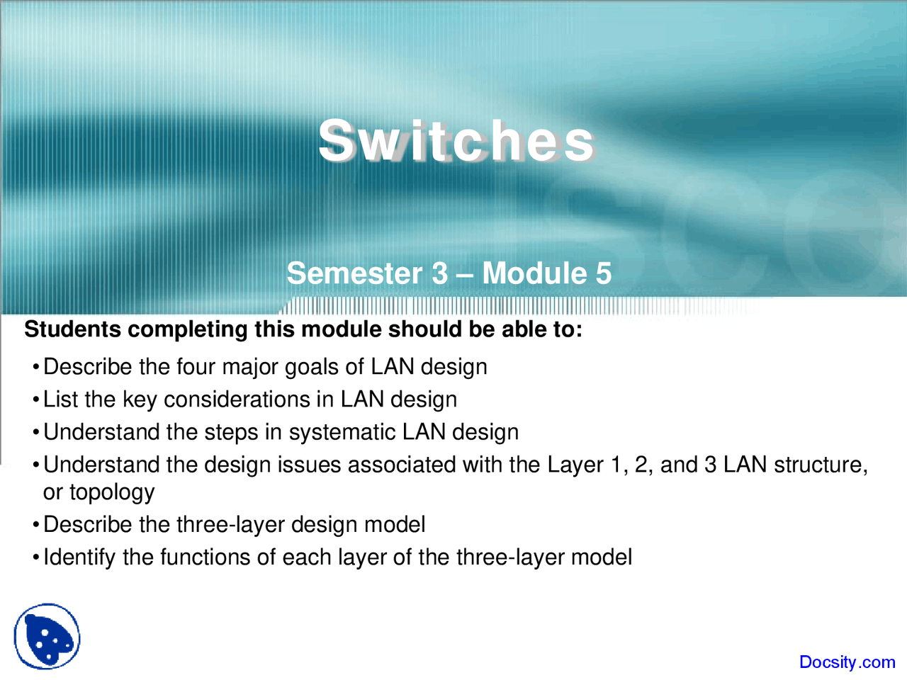 Lan Design Requirements Computer Network Lecture Slides Docsity