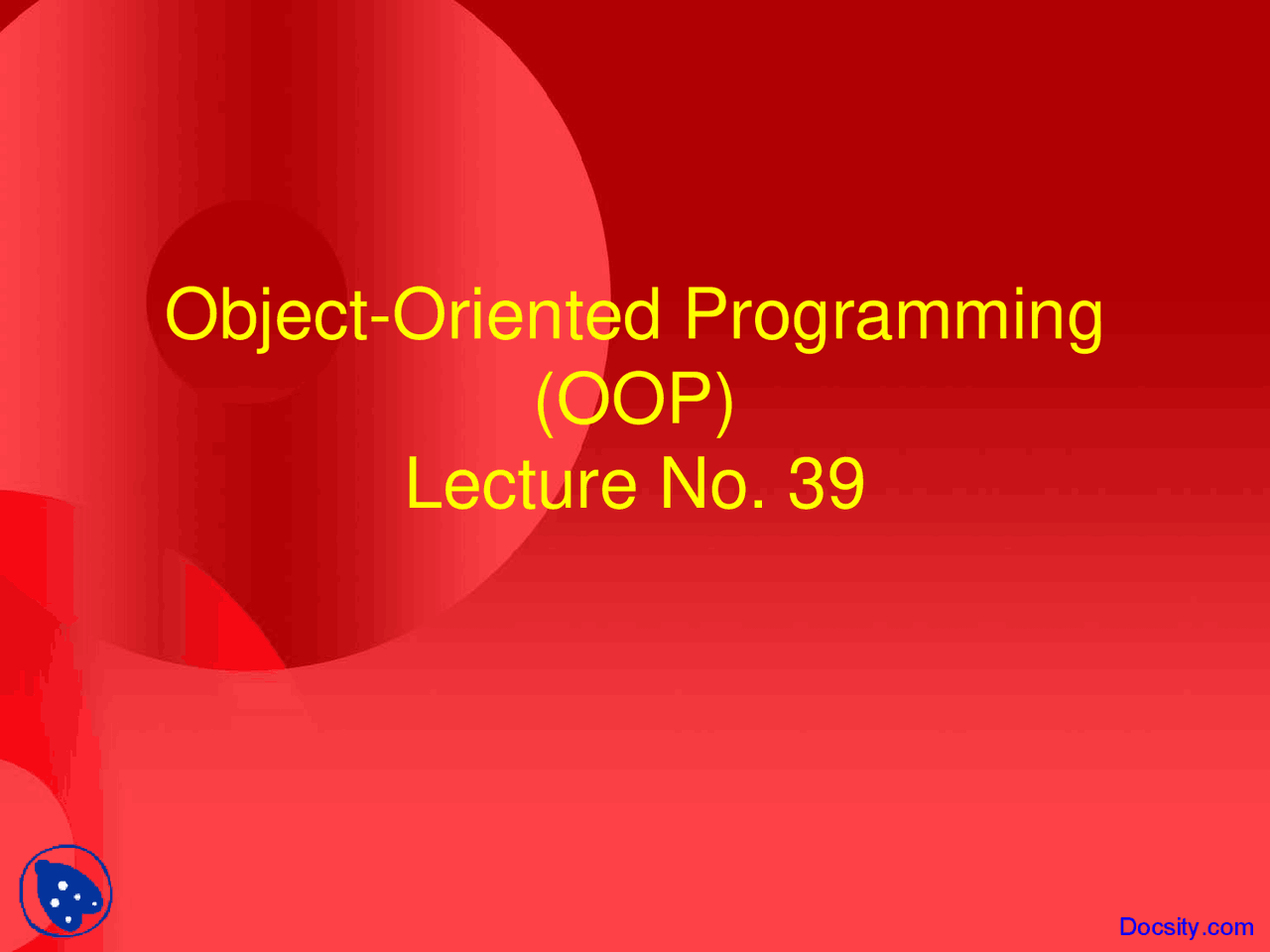Templates, Static Members - Object Oriented Programming - Lecture ...