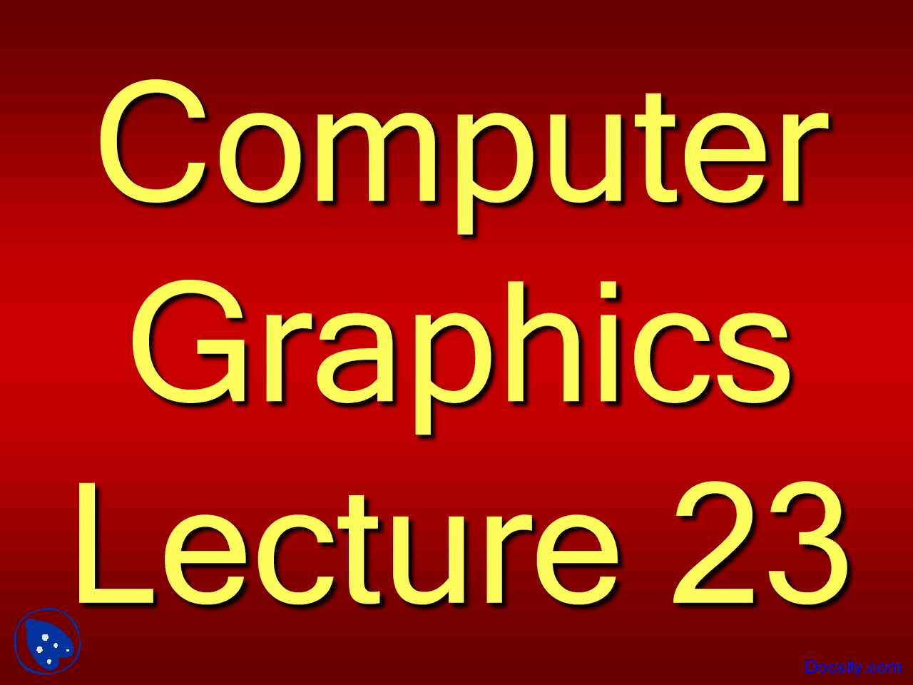 Color Representing Color Computer Graphics Lecture Slides Docsity