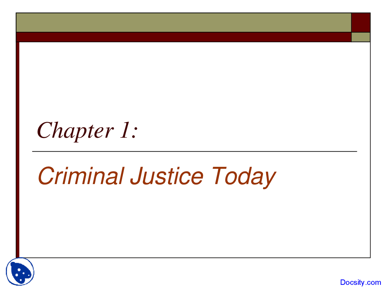 Introduction To Crime Criminal Justice System Lecture Slides Docsity