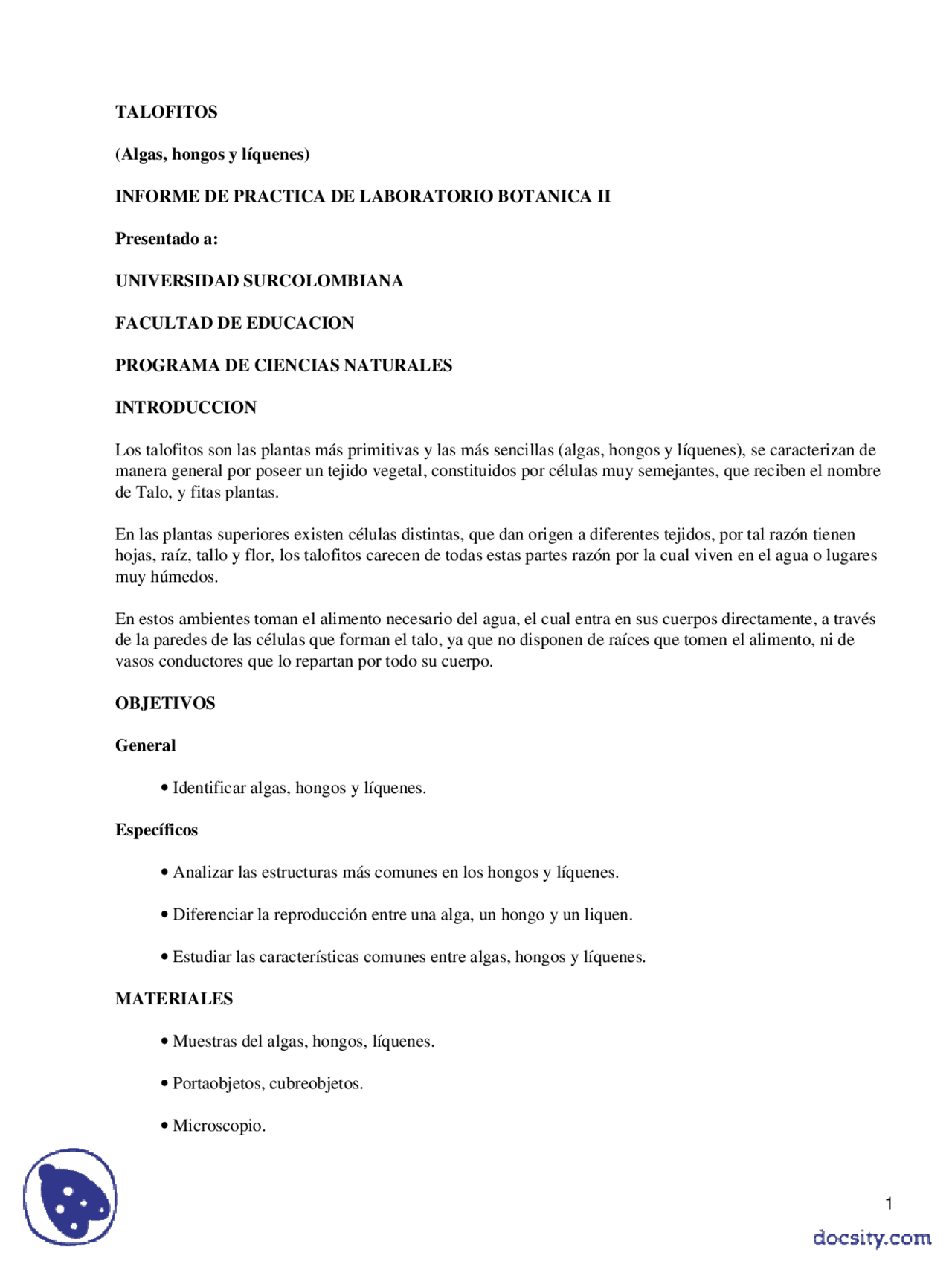 Los talofitos - Prácticas - Ordenación del territorio y medio ambiente ...